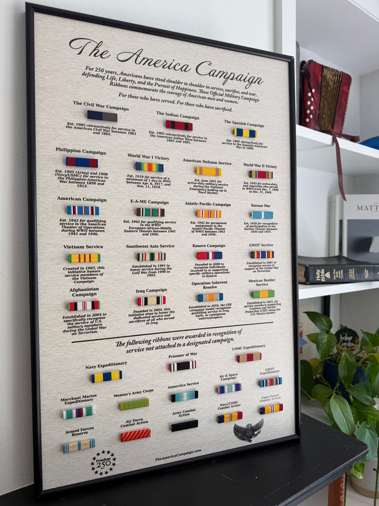 America Campaign Ribbon Display | Official Freedom 250™ Licensed ...